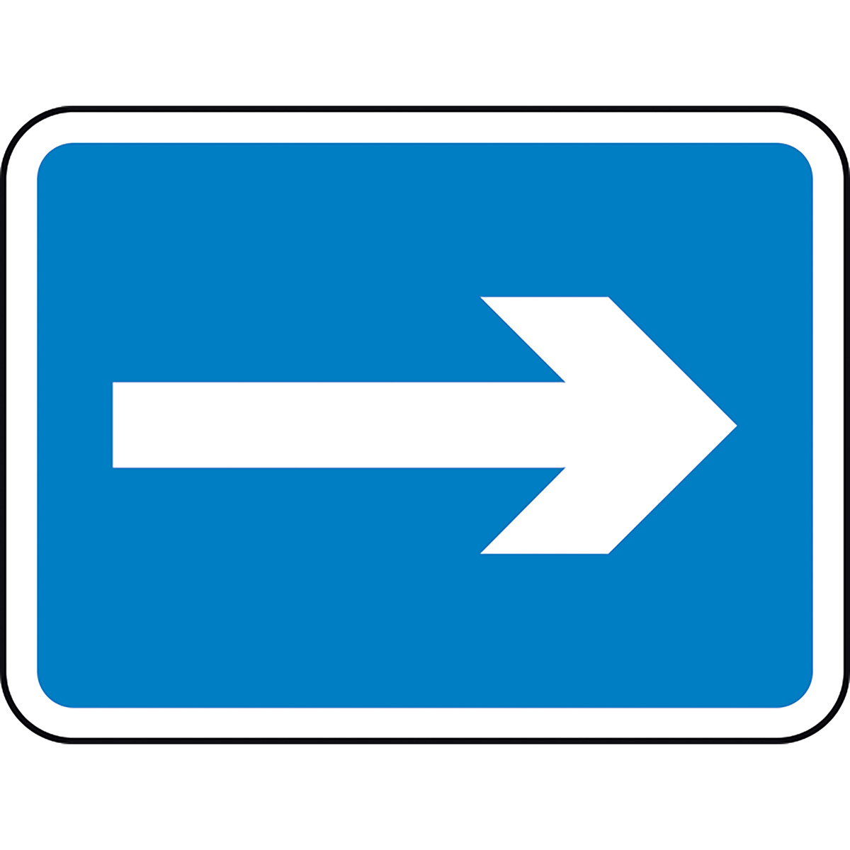 Dibond Rectangular Right Arrow Road Sign 600mm x 450mm | Not Branded ...