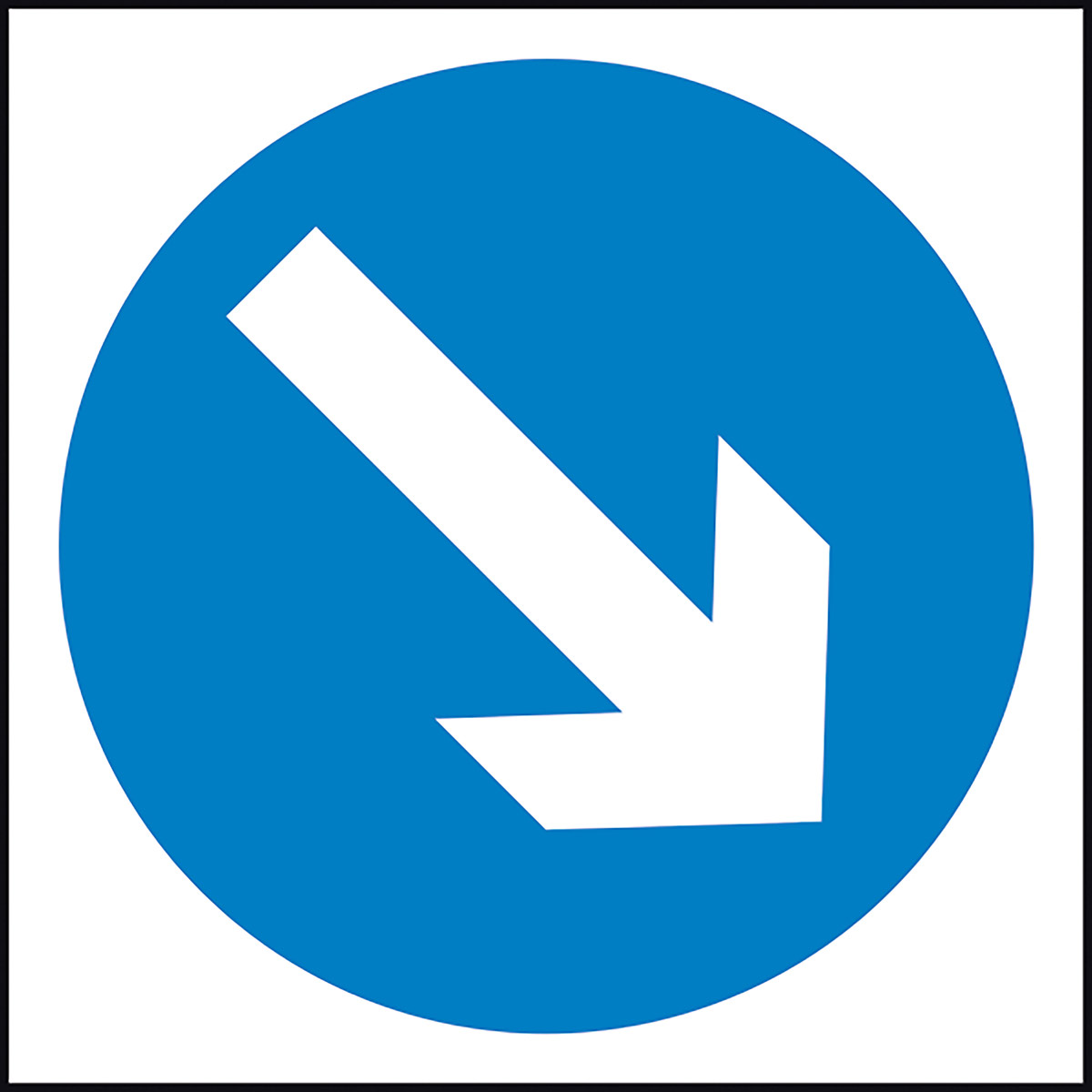Zintec Square Keep Right Temporary Road Sign 750mm | Spectrum ...