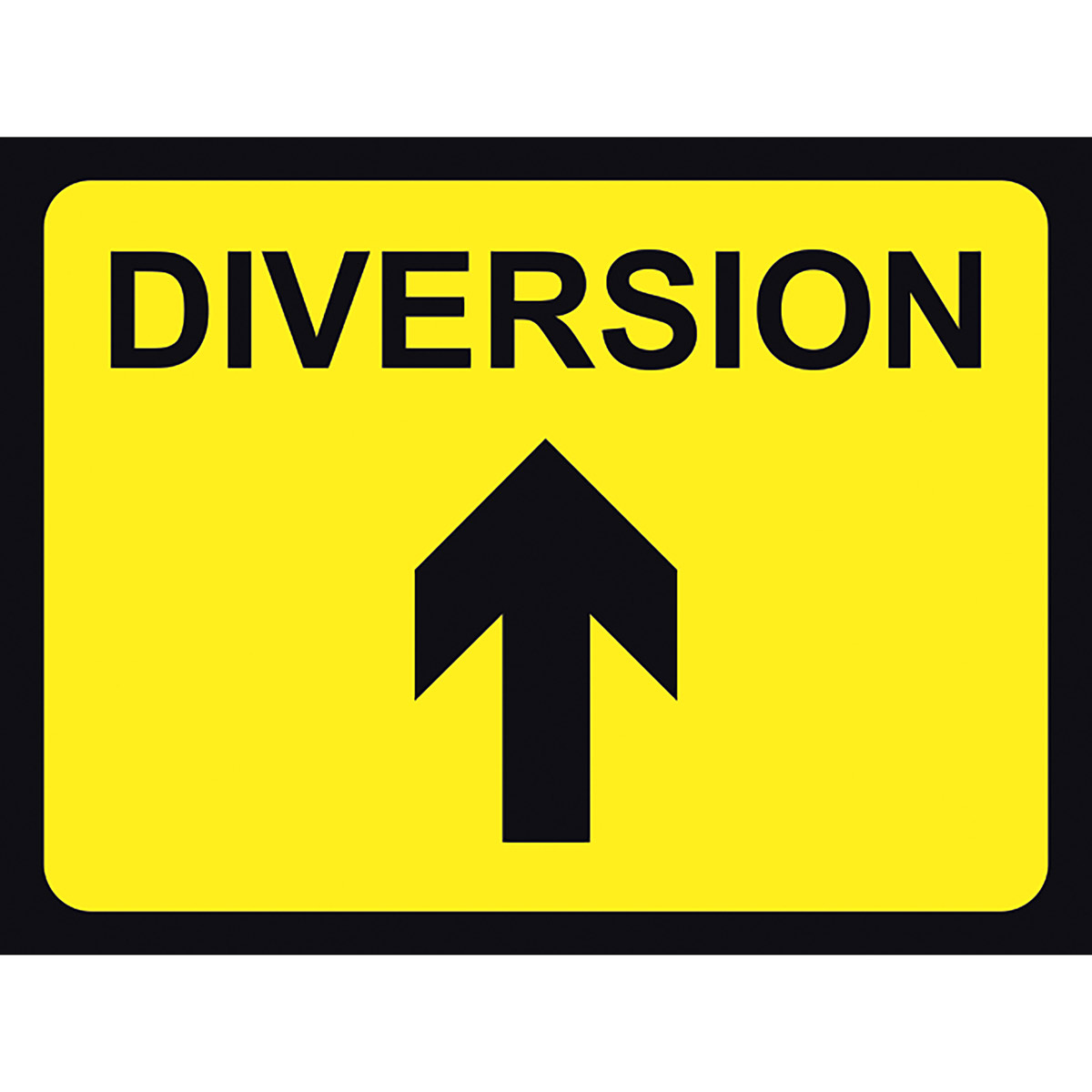 Zintec Rectangular “Diversion” Up Road Sign 600mm x 450mm | Spectrum ...