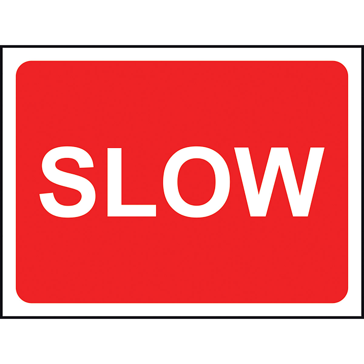 Zintec Rectangular “Slow” Road Sign 1050mm x 450mm | Spectrum ...