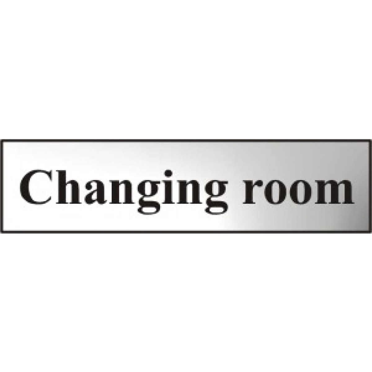 Self-Adhesive Polished Chrome "Changing Room" Sign 200mm x 50mm ...