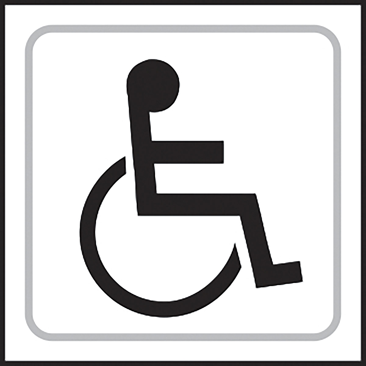 Taktyle White/Black Self-Adhesive Disabled Braille Sign 150mm x 150mm ...