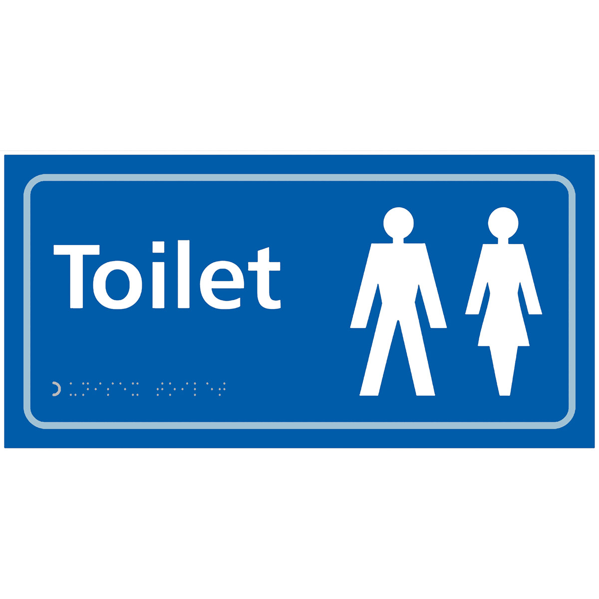 Taktyle Blue/White Men’s/Women’s "Toilet" Braille Sign 300mm x 150mm ...