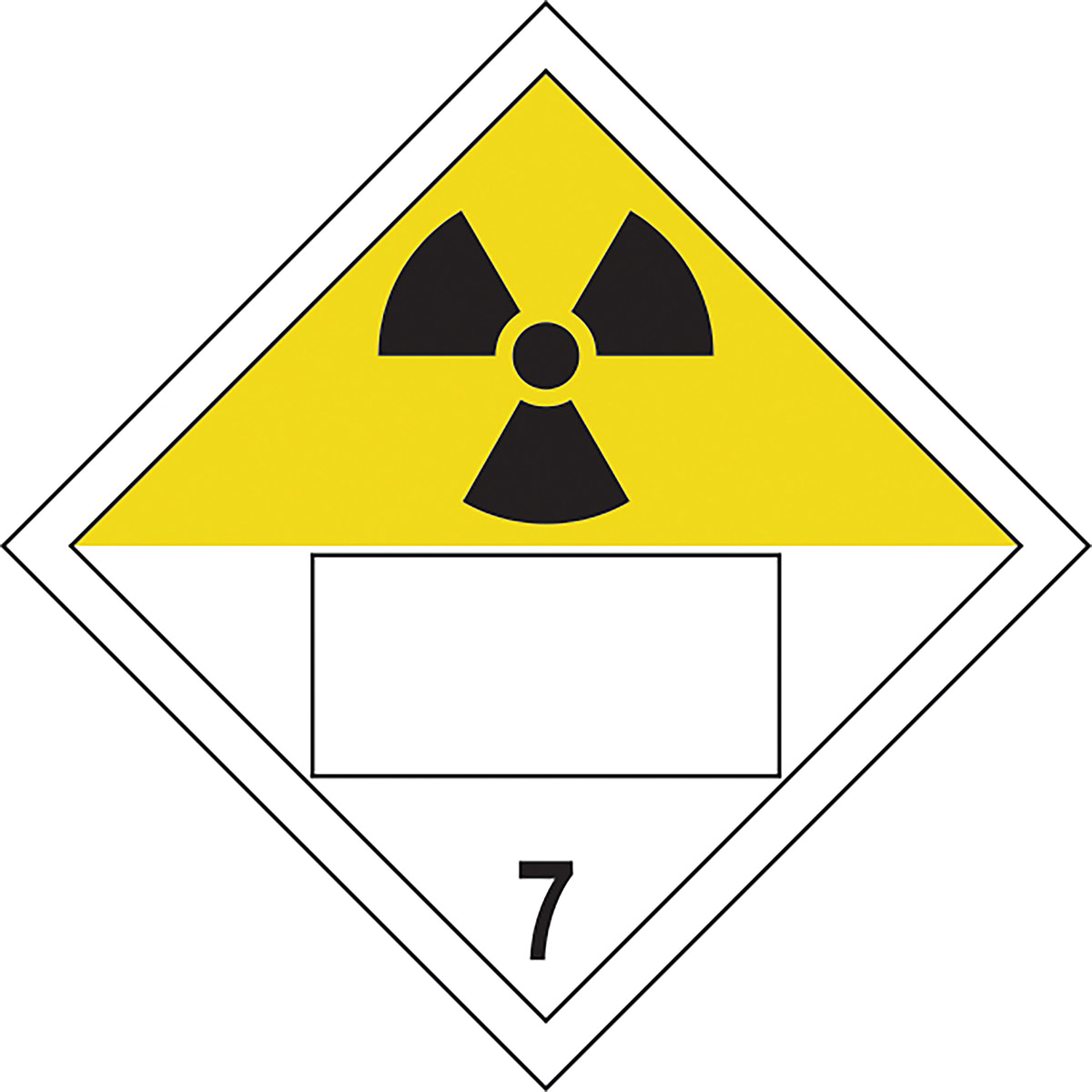 Self-Adhesive Vinyl Radioactive 7 Dangerous Goods Label 250mm ...