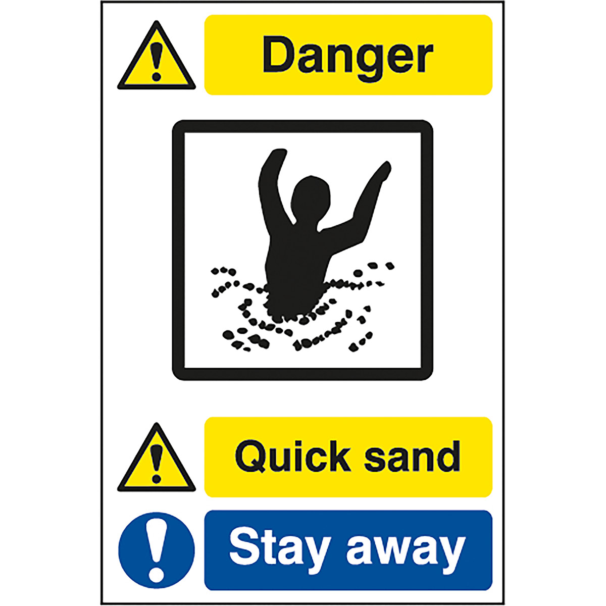 Foamex "Danger/Quick Sand/Stay Away" Sign 400mm x 600mm | Spectrum ...