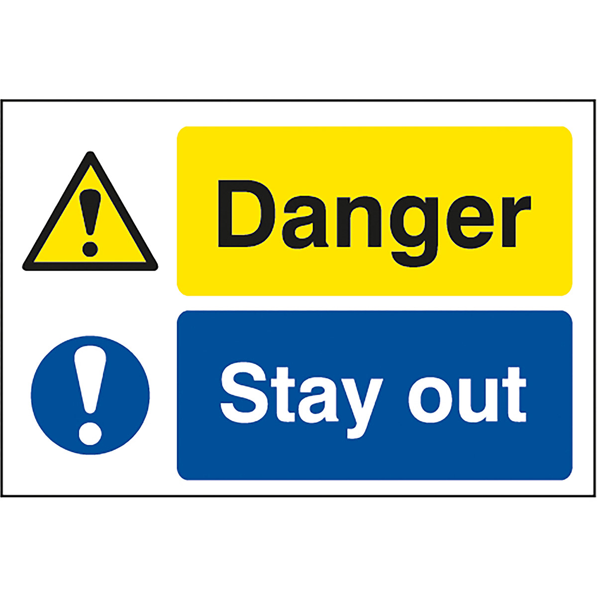 Dibond "Danger/Stay Out" Sign 600mm x 400mm | Spectrum Industrial ...