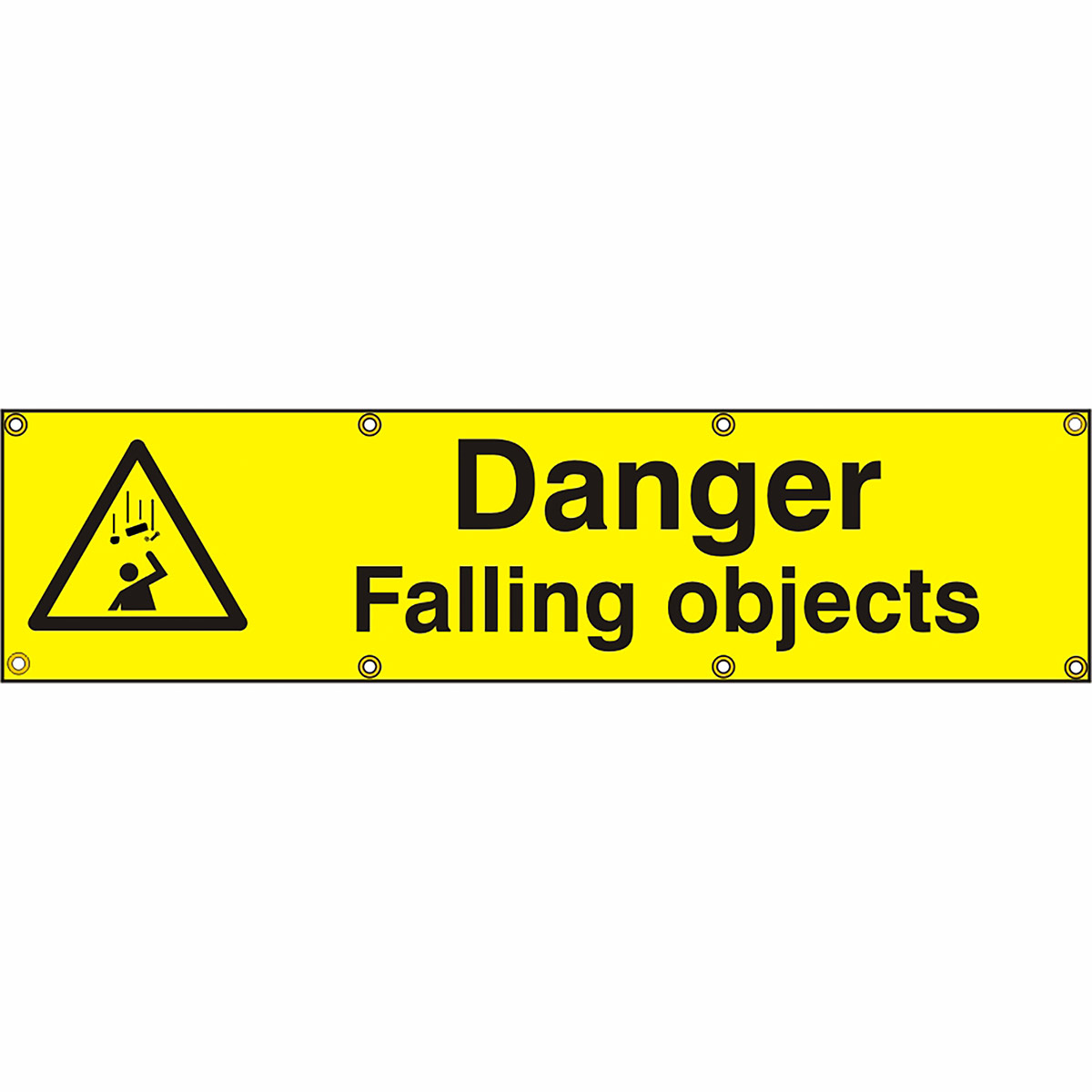 PVC "Danger Falling Objects" Banner Sign 1200mm x 300mm | Spectrum ...