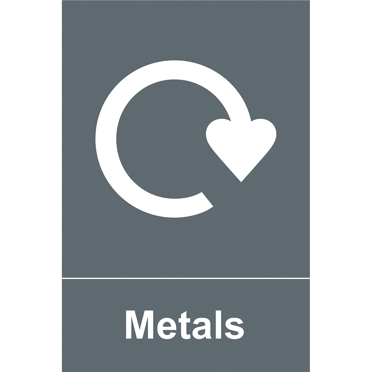 PVC "Metals" Recycling Sign 200mm x 300mm | Spectrum Industrial ...