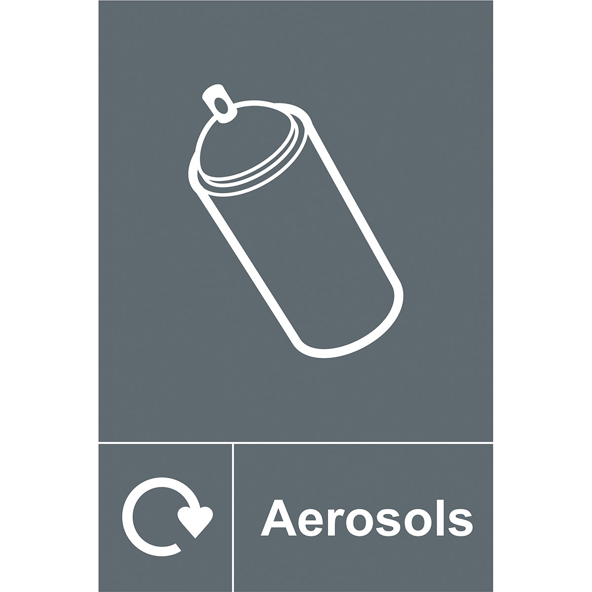 Self-Adhesive Vinyl "Aerosols" Recycling Sign 150mm x 200mm | Recycling ...