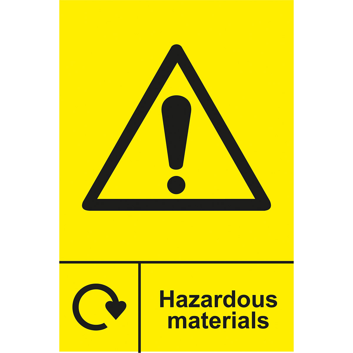 PVC "Hazardous Materials" Recycling Sign 200mm x 300mm | Spectrum ...