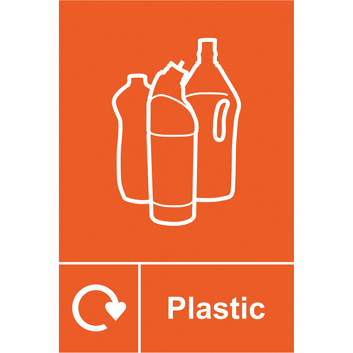 PVC "Plastic" Recycling Sign 200mm x 300mm | Spectrum Industrial ...