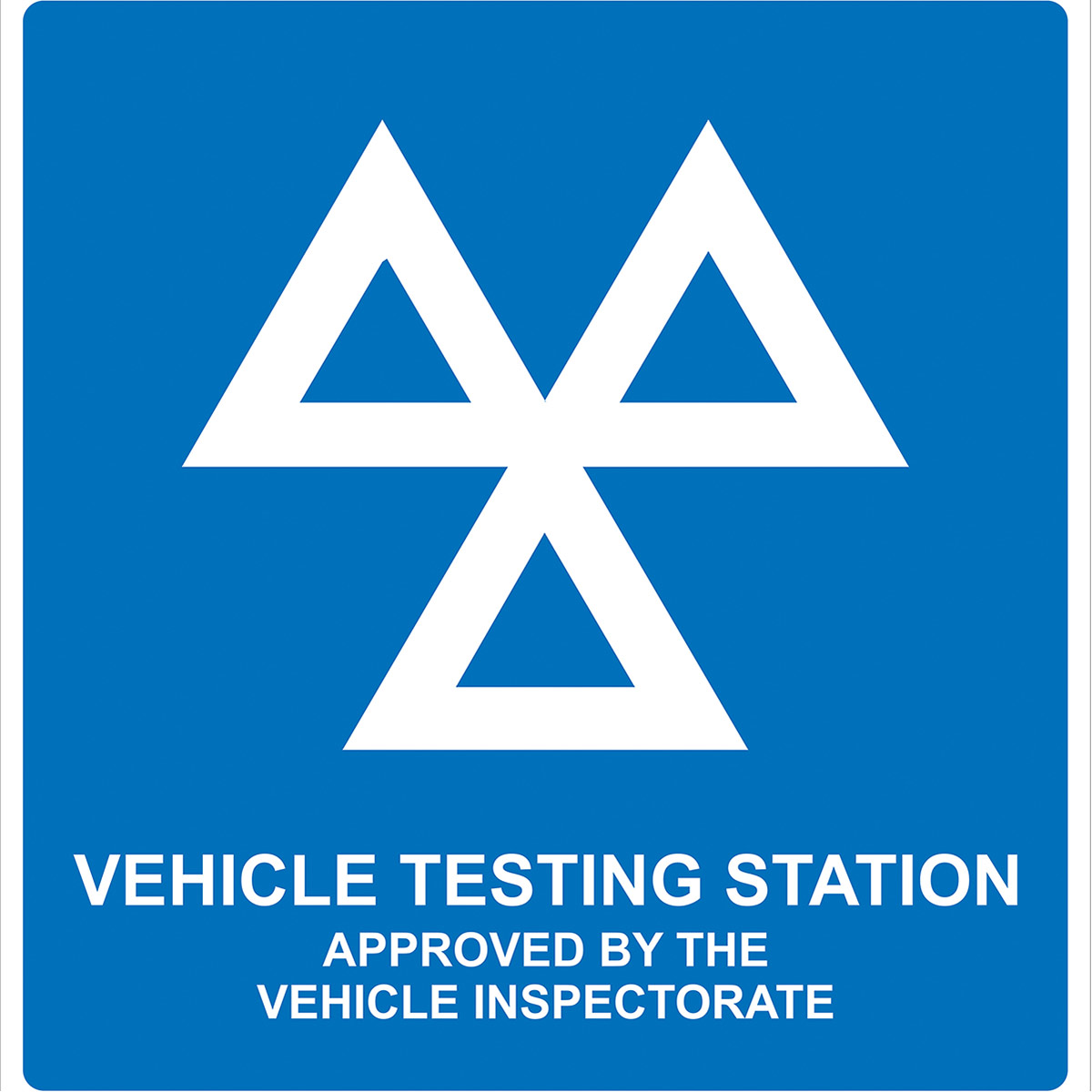 PVC "Vehicle Testing Station" Sign 600mm x 625mm | Spectrum Industrial ...