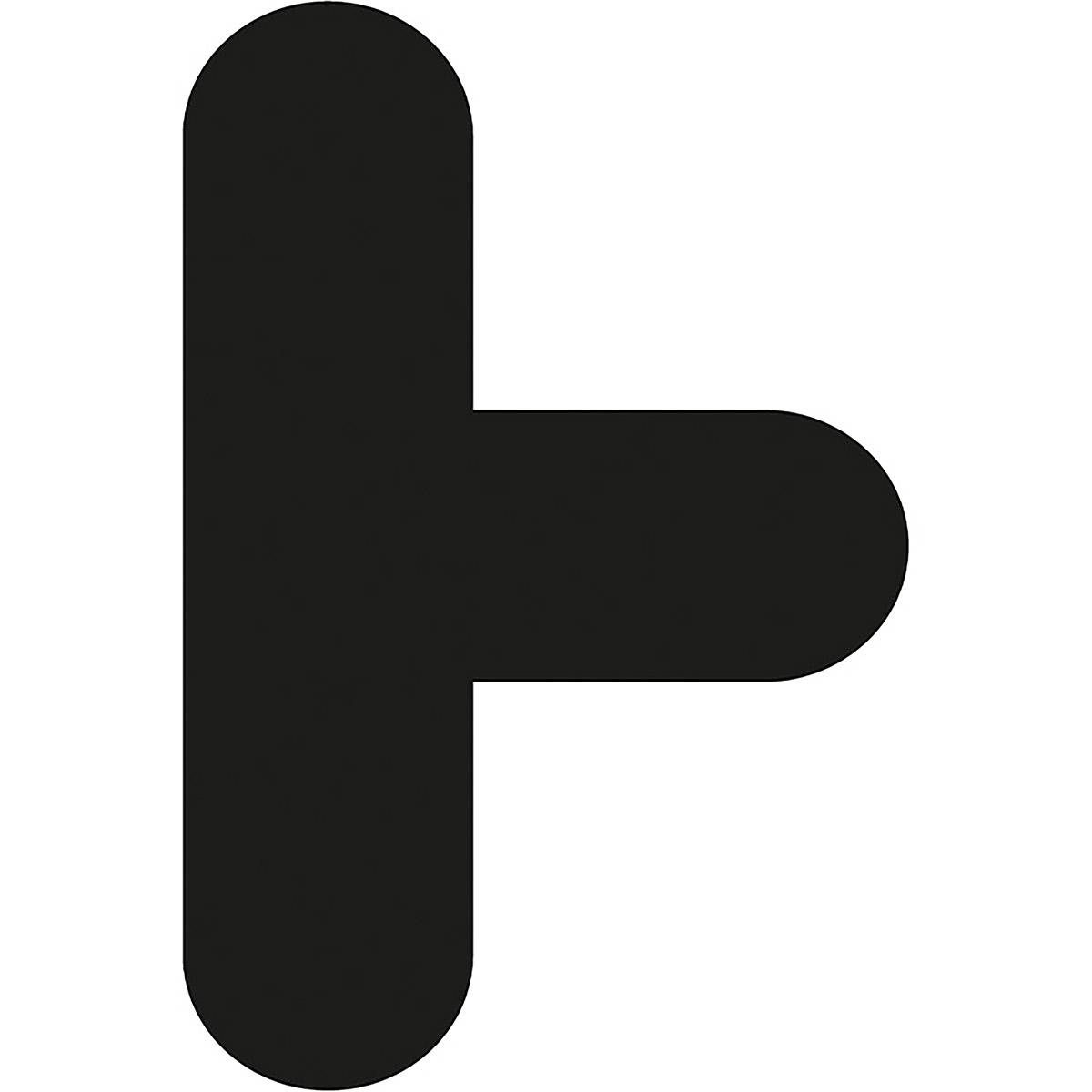 Black T Symbol Symbol Floor Graphic 300mm x 200mm (Pack of 10 ...
