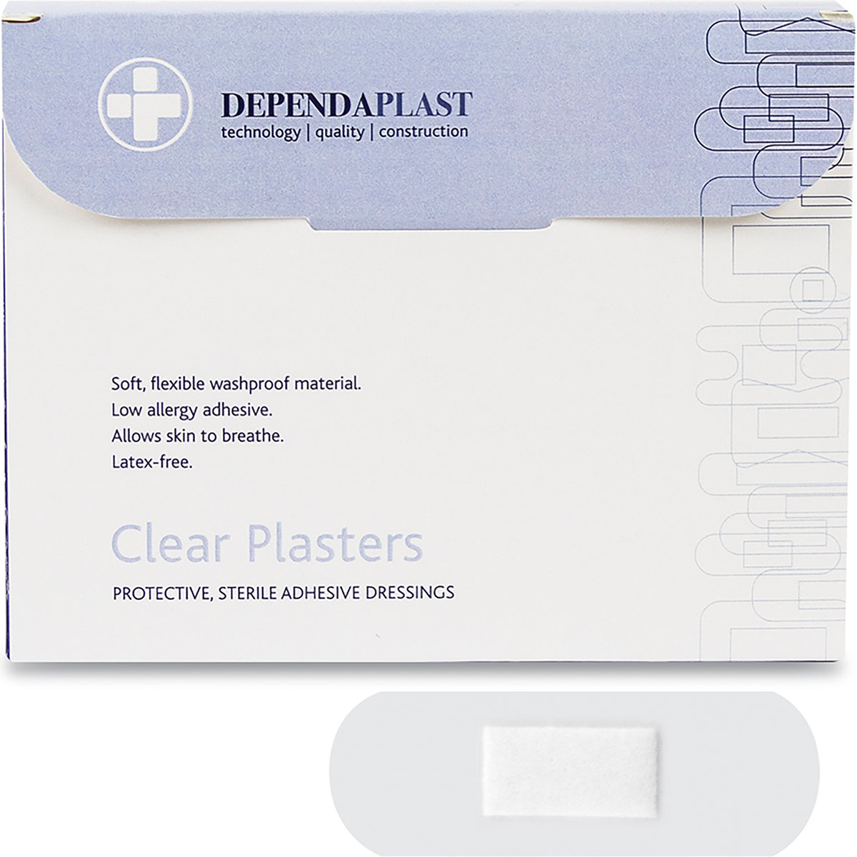 Dependaplast Clear Plasters 7.5cm x 2.5cm (Box of 100) | Reliance ...