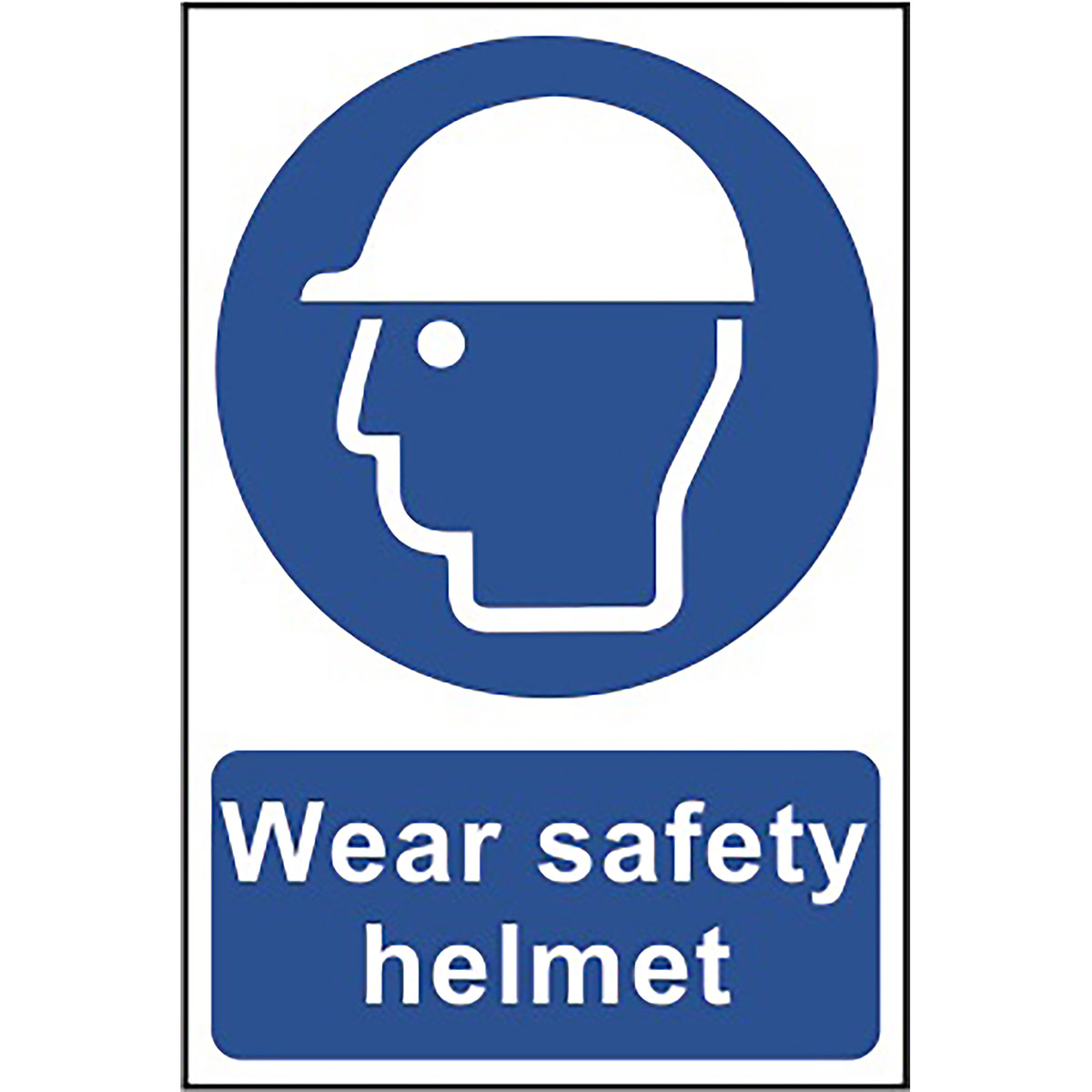 Self-Adhesive PVC "Wear Safety Helmet" Sign 200mm x 300mm | Spectrum ...