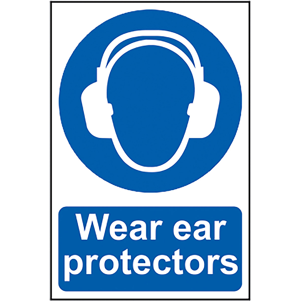 Self-Adhesive PVC "Wear Ear Protectors" Sign 200mm x 300mm | Spectrum ...