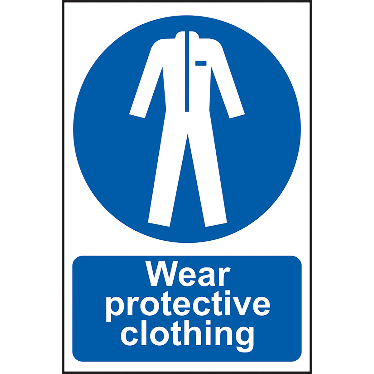 Self-Adhesive PVC "Wear Protective Clothing" Sign 200mm x 300mm ...