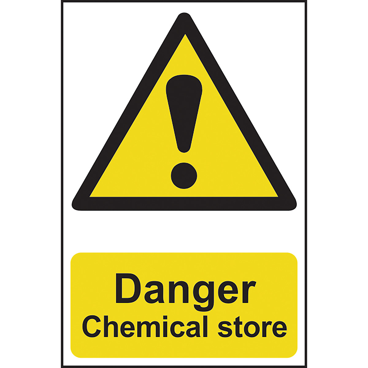 Self-Adhesive PVC "Danger Chemical Store" Sign 200mm x 300mm | Spectrum ...