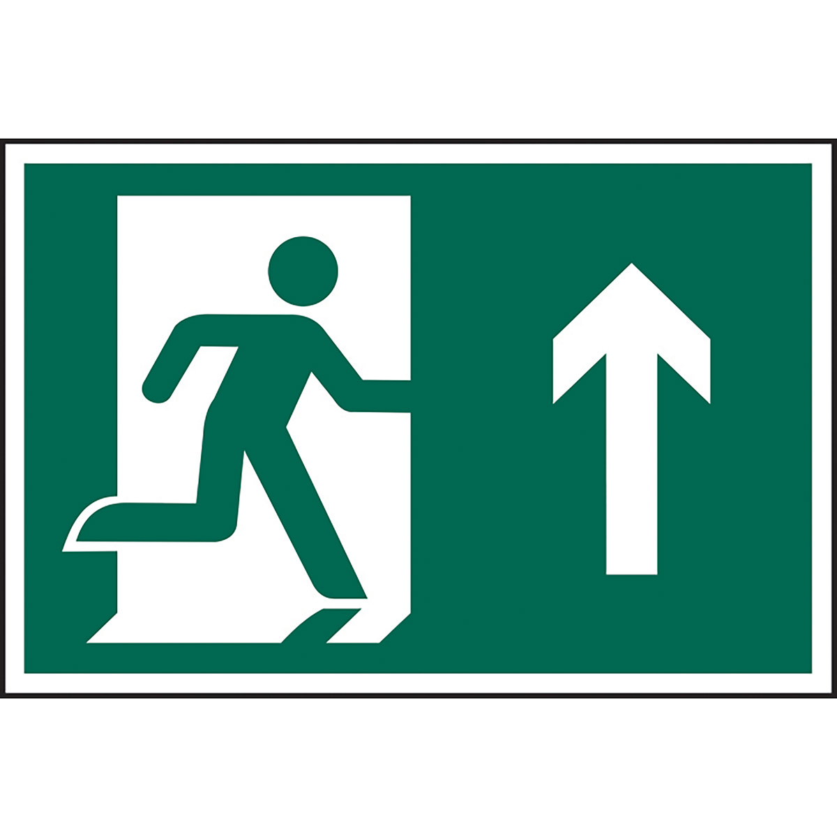 Self-Adhesive PVC Running Man Up Arrow Sign 300mm x 200mm | Spectrum ...