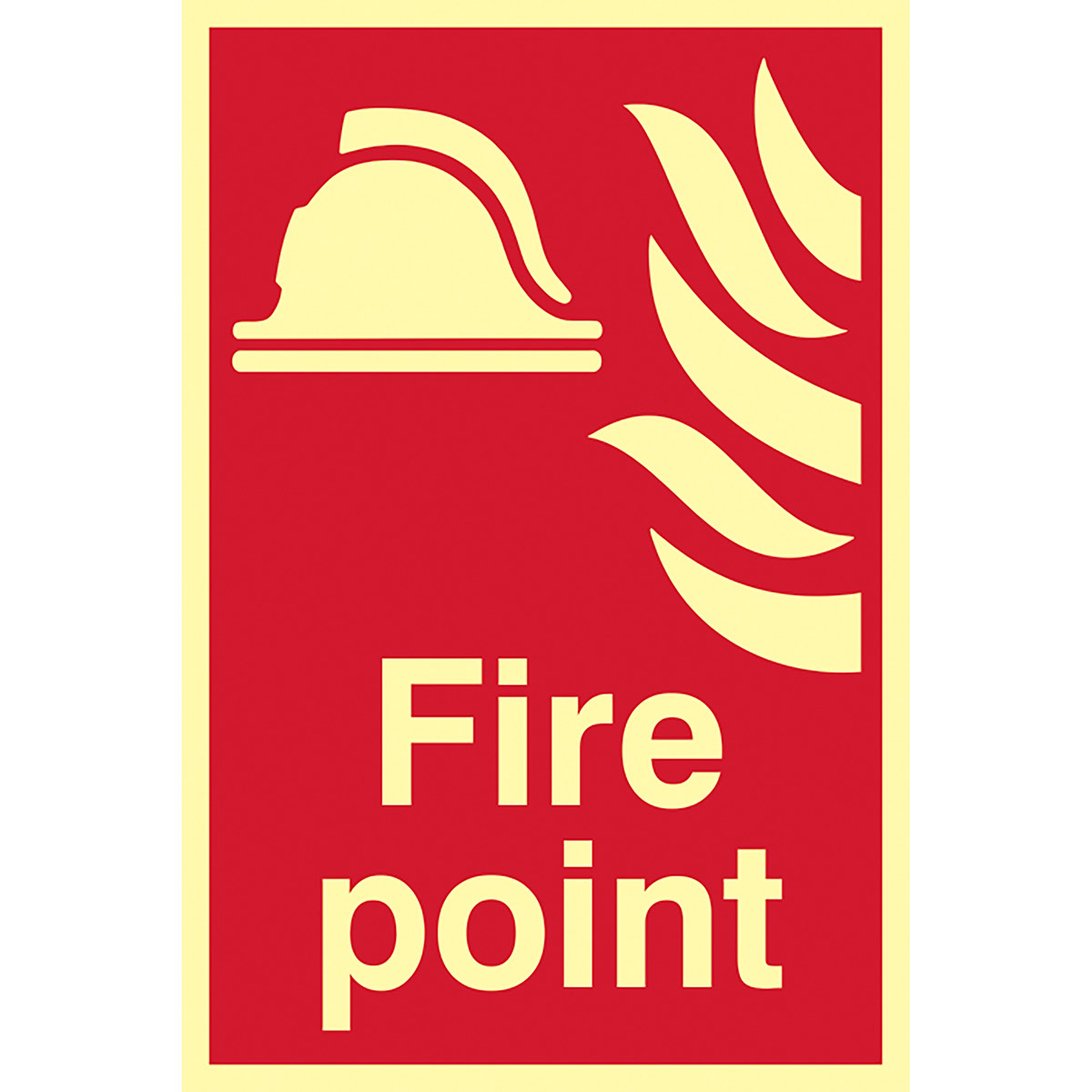 Self-Adhesive PVC Photoluminescent "Fire Point" Sign 200mm x 300mm ...