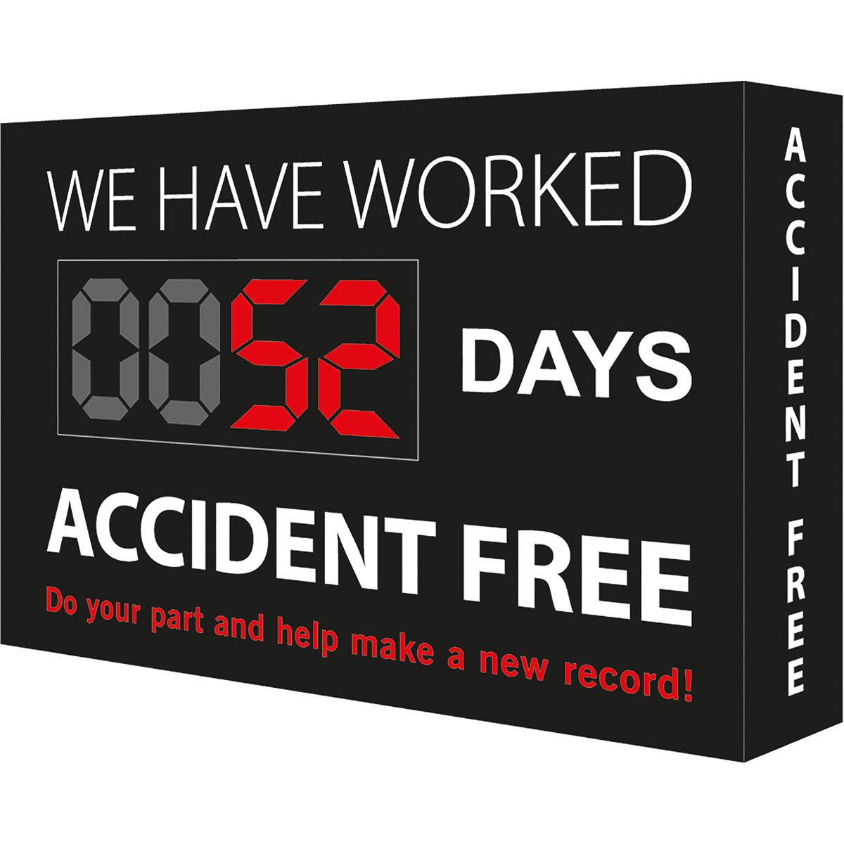 Dibond "Accident Free" Safety Scoreboard 1200mm x 900mm | First Aid ...
