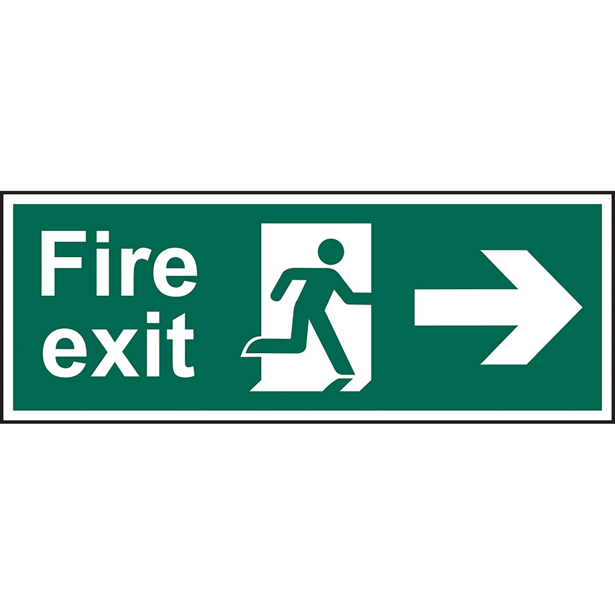 Double-Sided Foamex Hanging "Fire Exit" Right Sign 450mm x 150mm ...