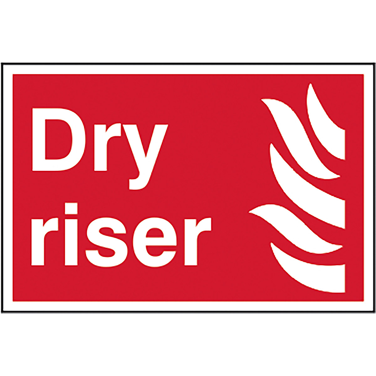 PVC "Dry Riser" Sign 300mm x 200mm | Spectrum Industrial | Fire Action ...
