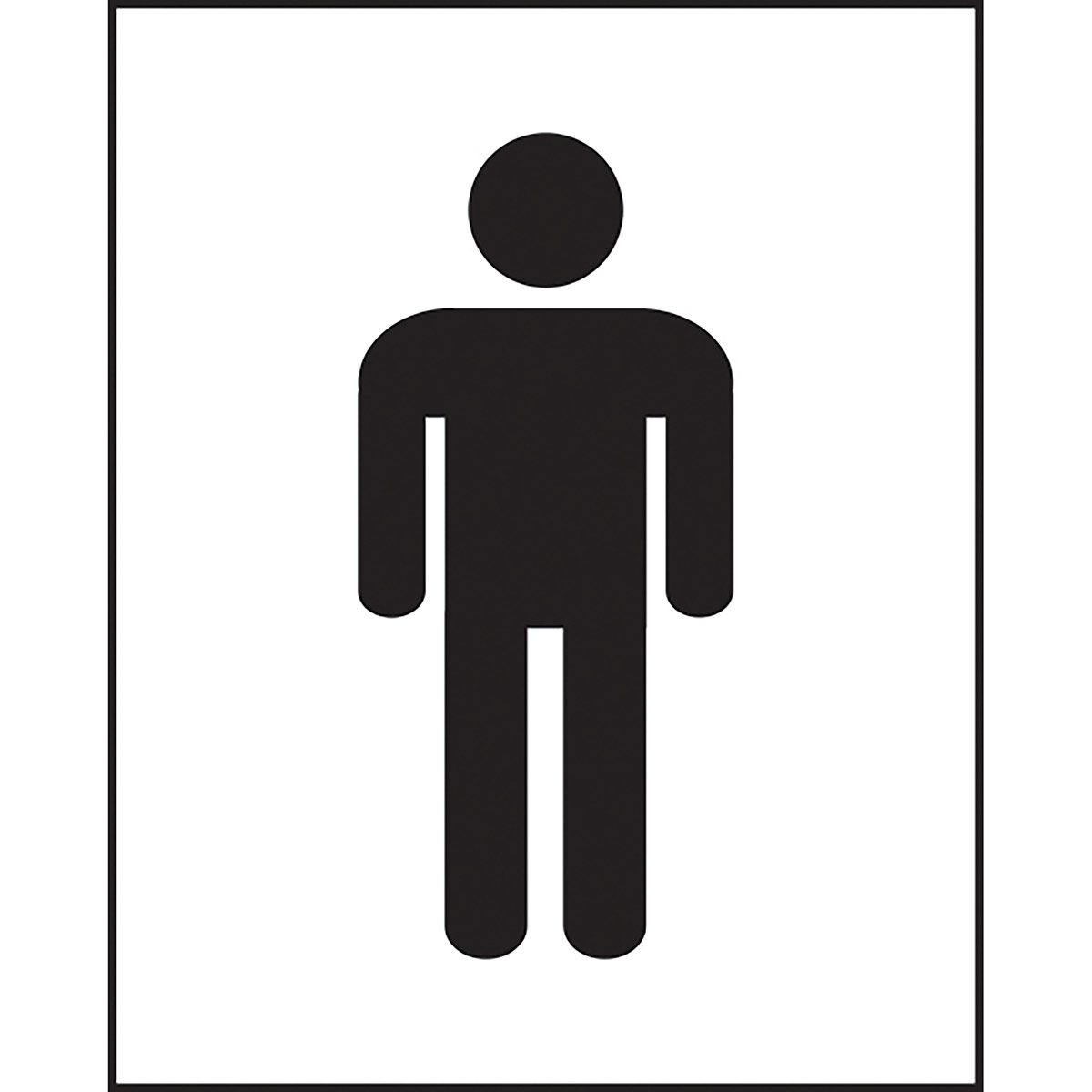 Self-Adhesive Vinyl Men’s Toilet Sign 125mm x 200mm | Spectrum ...