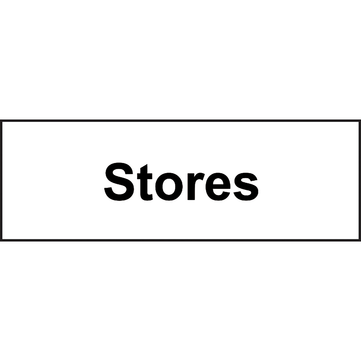 Self-Adhesive Vinyl "Stores" Sign 300mm x 100mm | Spectrum Industrial ...
