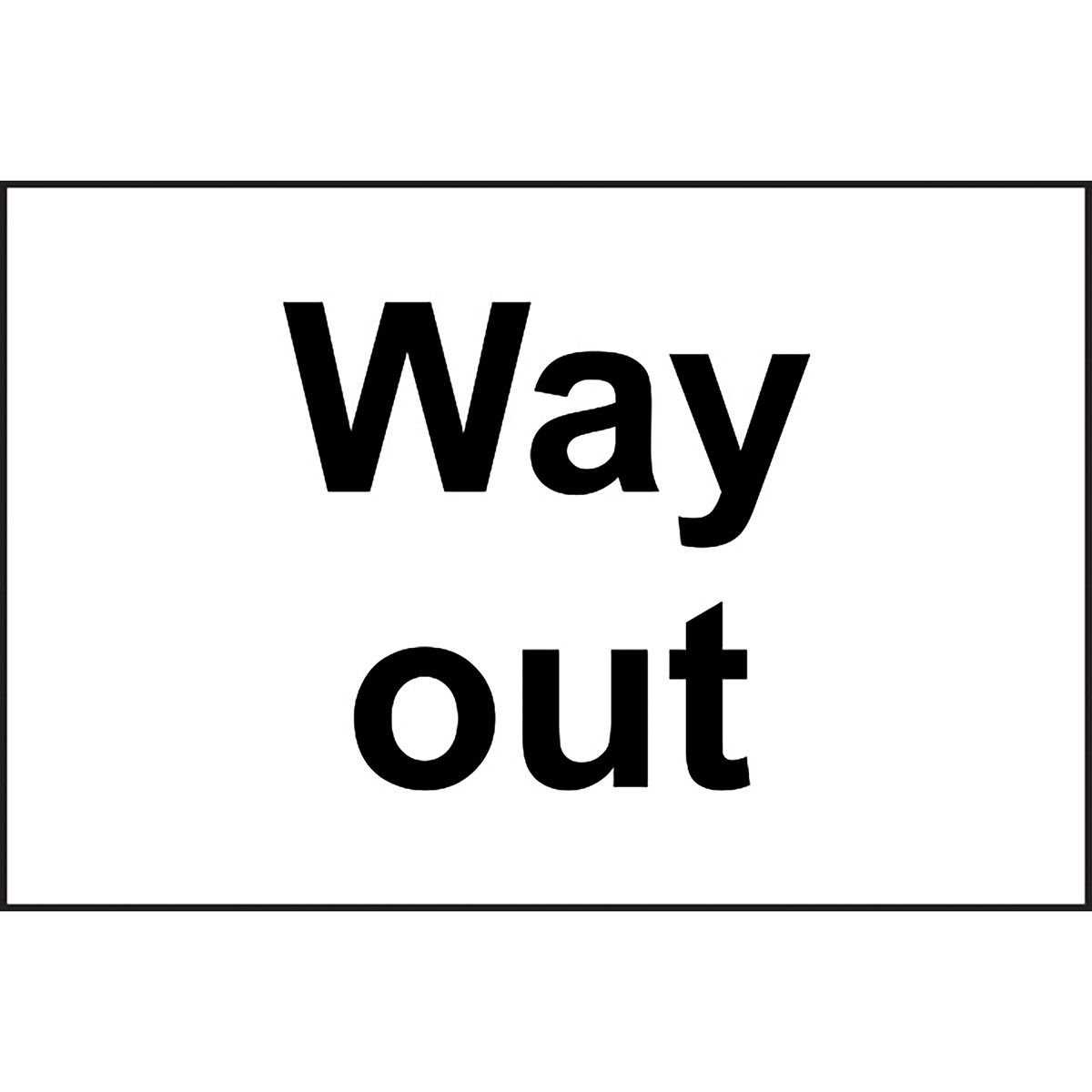 PVC "Way Out" Sign 300mm x 200mm | Spectrum Industrial | Entry and Exit ...