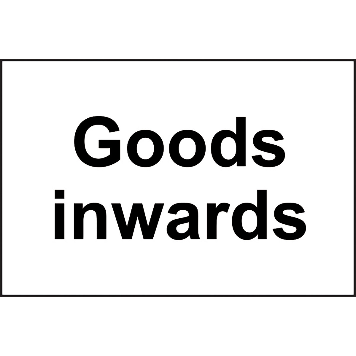 PVC "Goods Inwards" Sign 300mm x 200mm | Spectrum Industrial | Entry ...