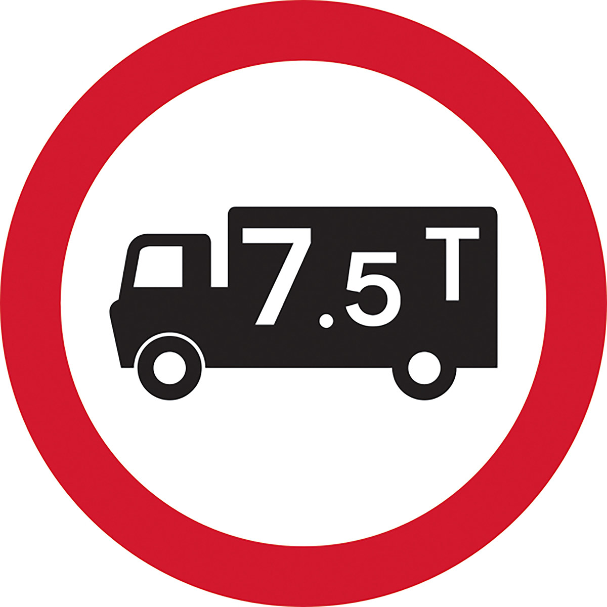 Dibond 7.5-Tonne Restriction Road Sign with Channel 600mm | Spectrum ...
