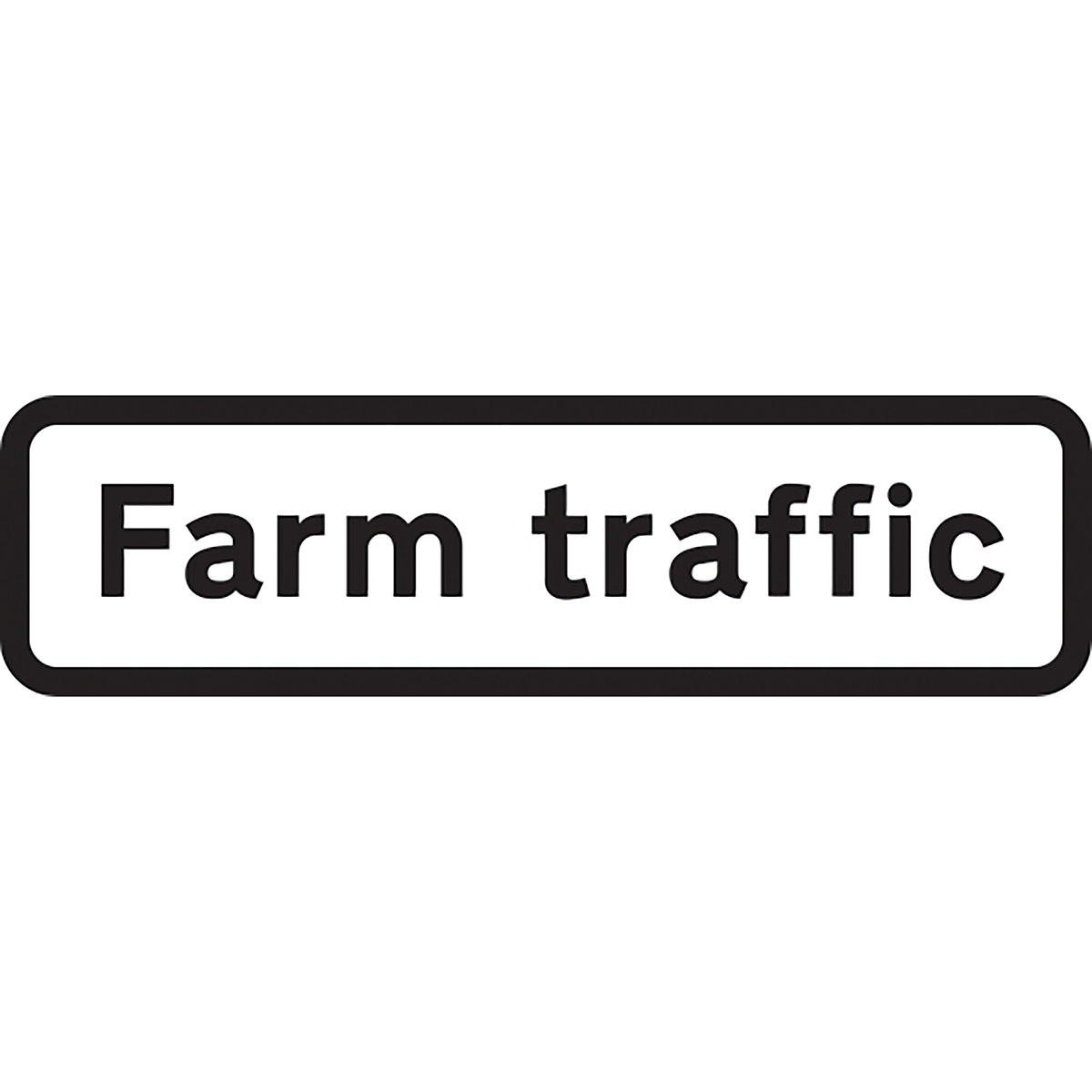 Dibond Rectangular "Farm Traffic" Sign with Channel 692mm x 188mm ...