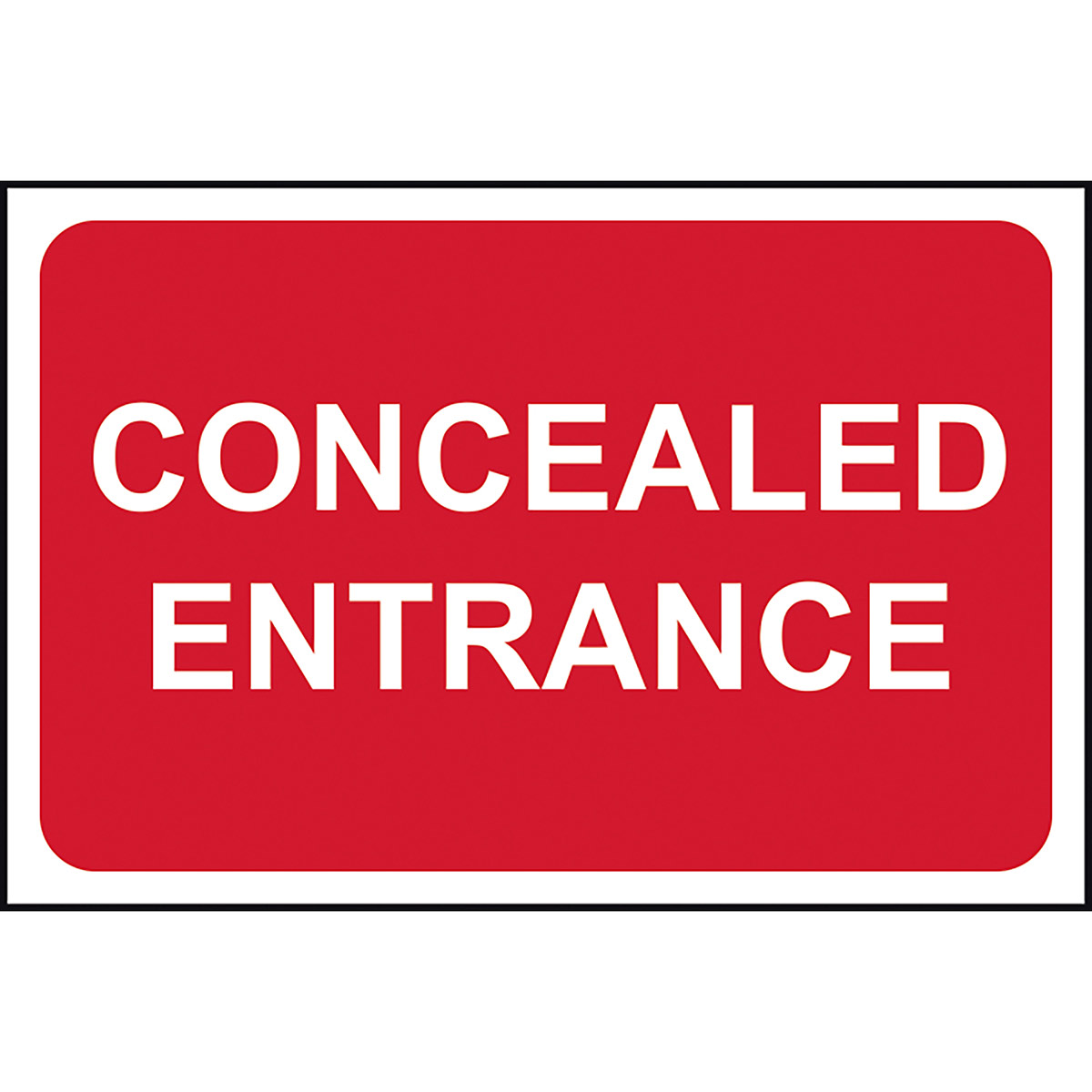PVC "Concealed Entrance" Sign 600mm x 450mm | Not Branded | Warning ...