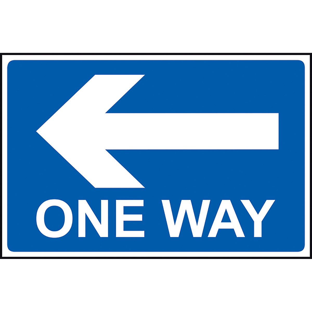 PVC "One Way" Left Sign 600mm x 450mm | Spectrum Industrial | Entry and ...