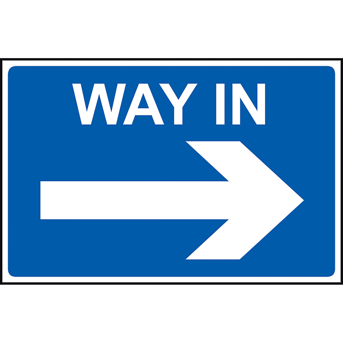 PVC "Way In" Right Sign 600mm x 450mm | Spectrum Industrial | Entry and ...