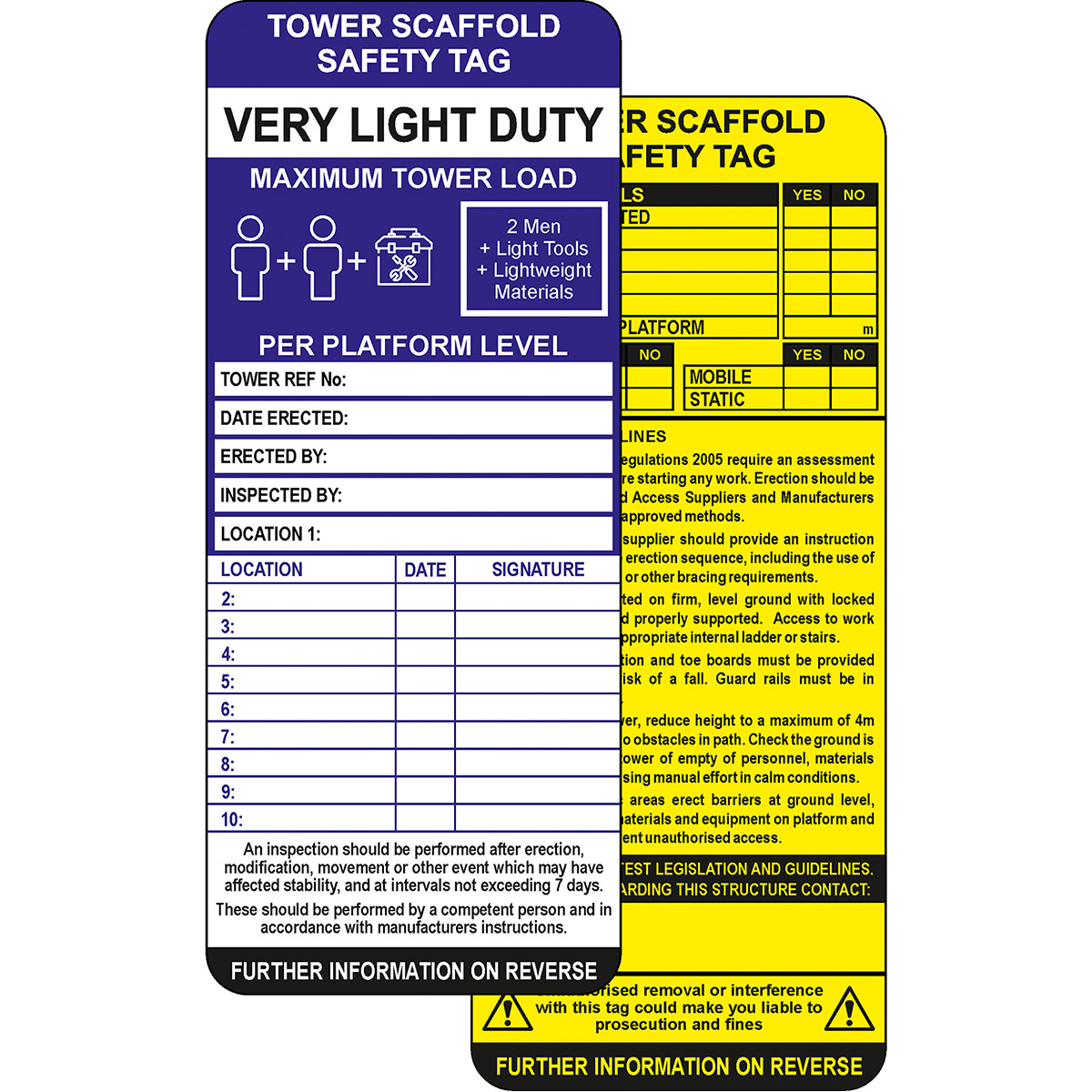 ClawTag Tower Scaffold Safety Insert Tag (Pack of 10) | Spectrum ...