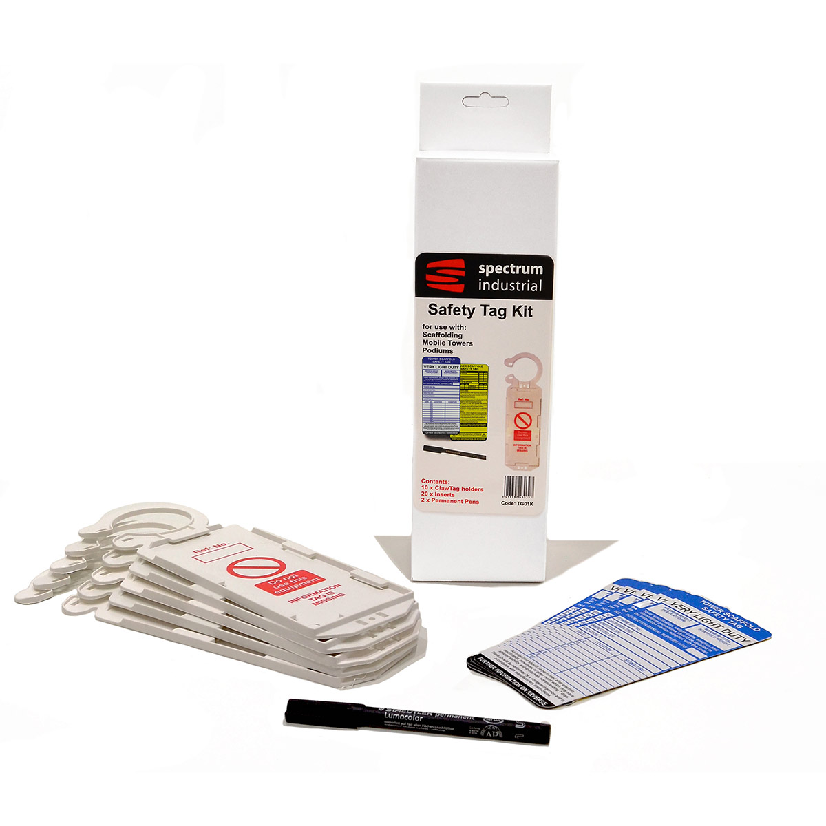 ClawTag Tower Scaffold Safety Tag Kit in Box | Spectrum Industrial ...