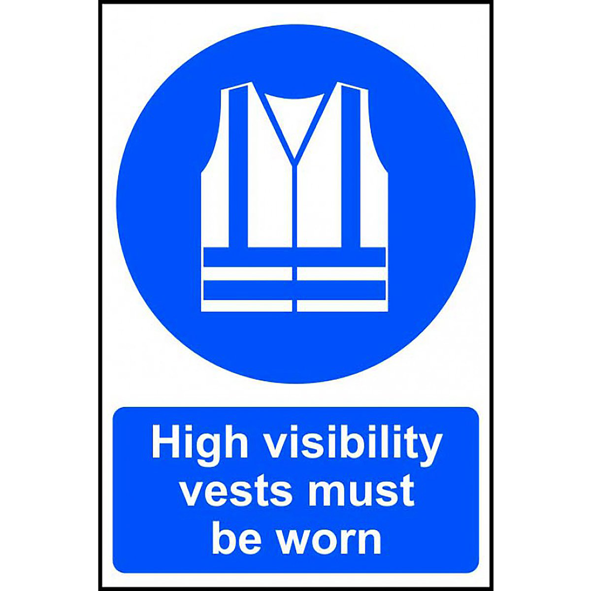 PVC "Hi-Vis Vests Must Be Worn" Sign 400mm x 600mm | Spectrum ...