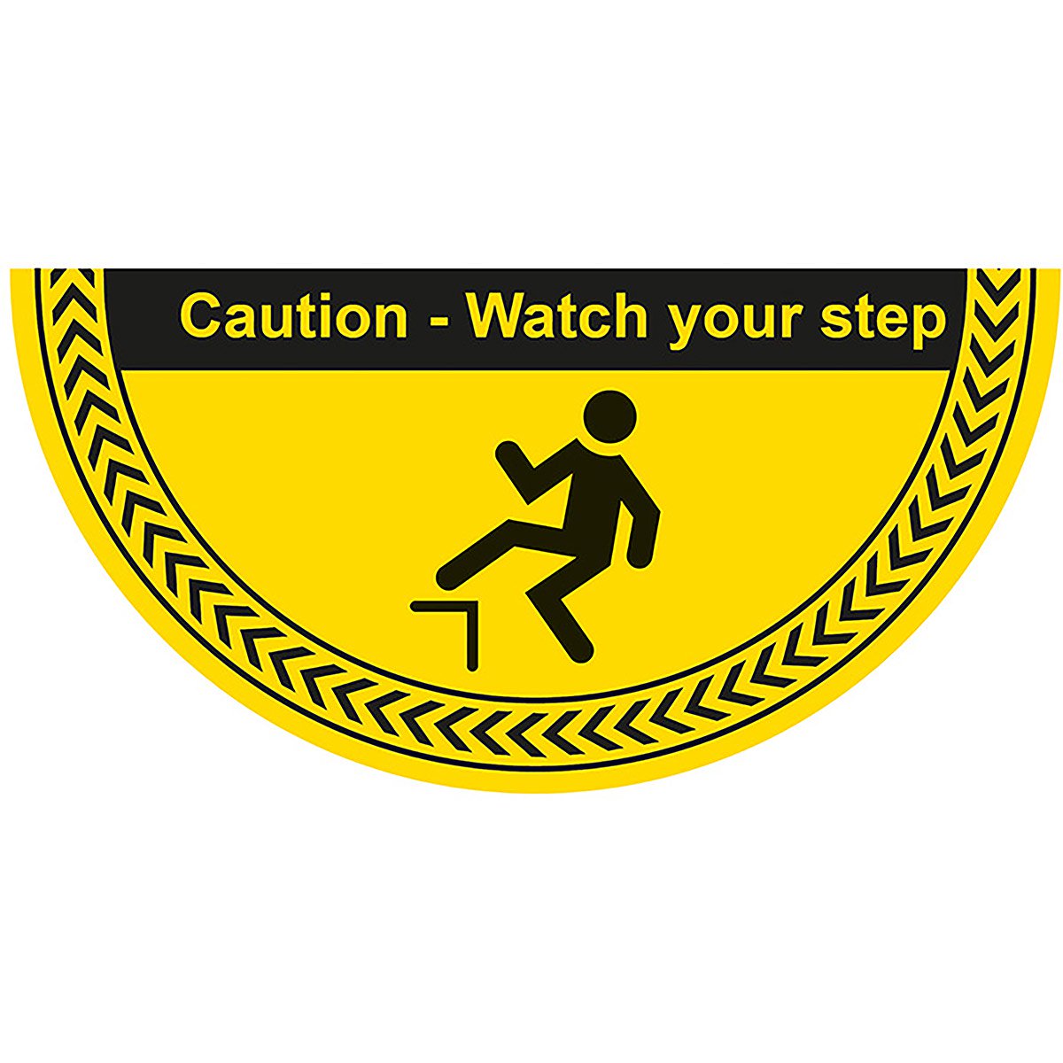 Slip-Resistant Laminate "Caution Watch Your Step" Floor Graphic 750mm x ...
