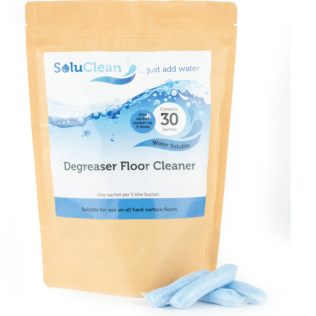 SoluPak SoluClean Degreaser Floor Cleaner Mini Sachets (Pack of 30 ...
