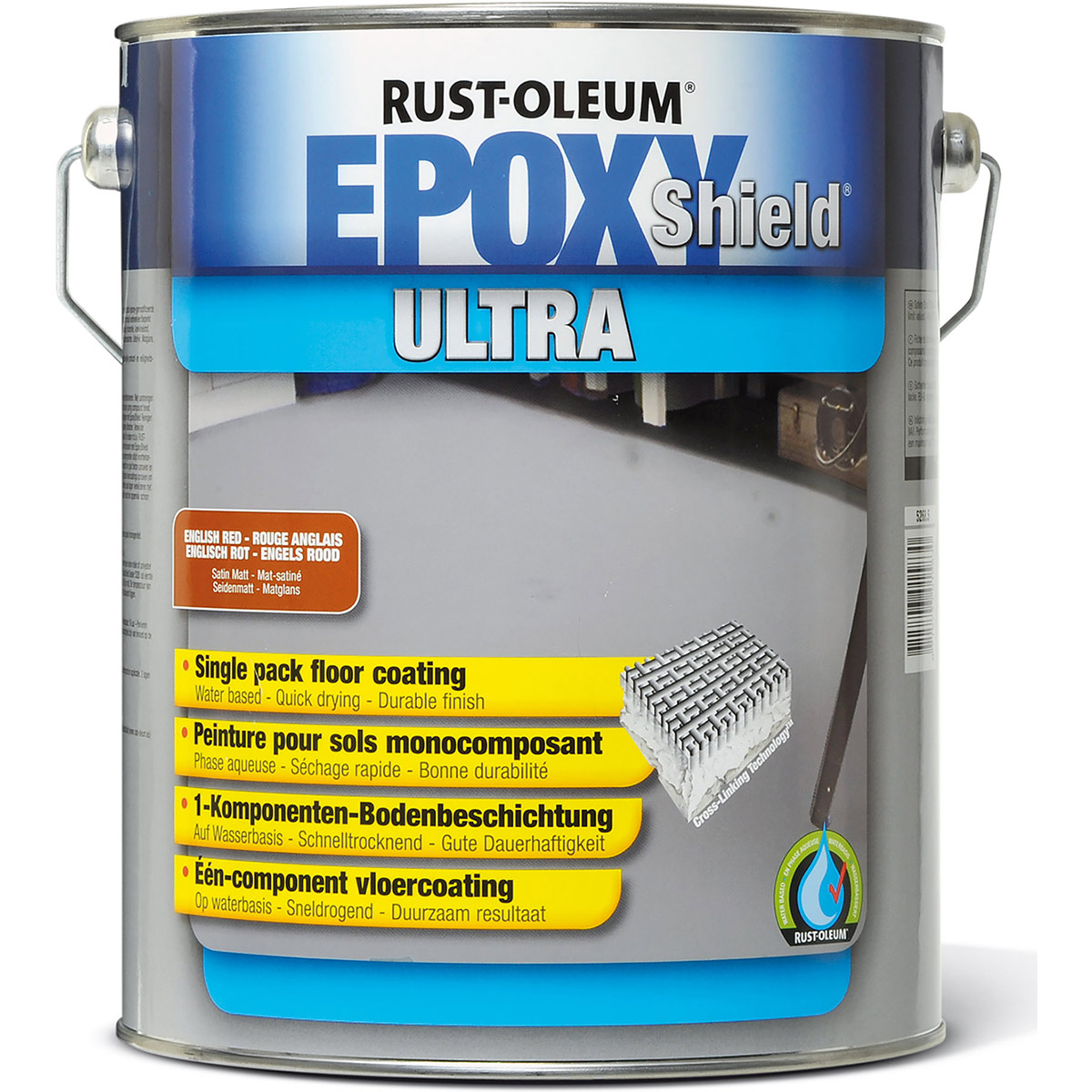 Rust-Oleum EpoxyShield ULTRA Satin Grey Floor Coating 5L | Rust-oleum ...