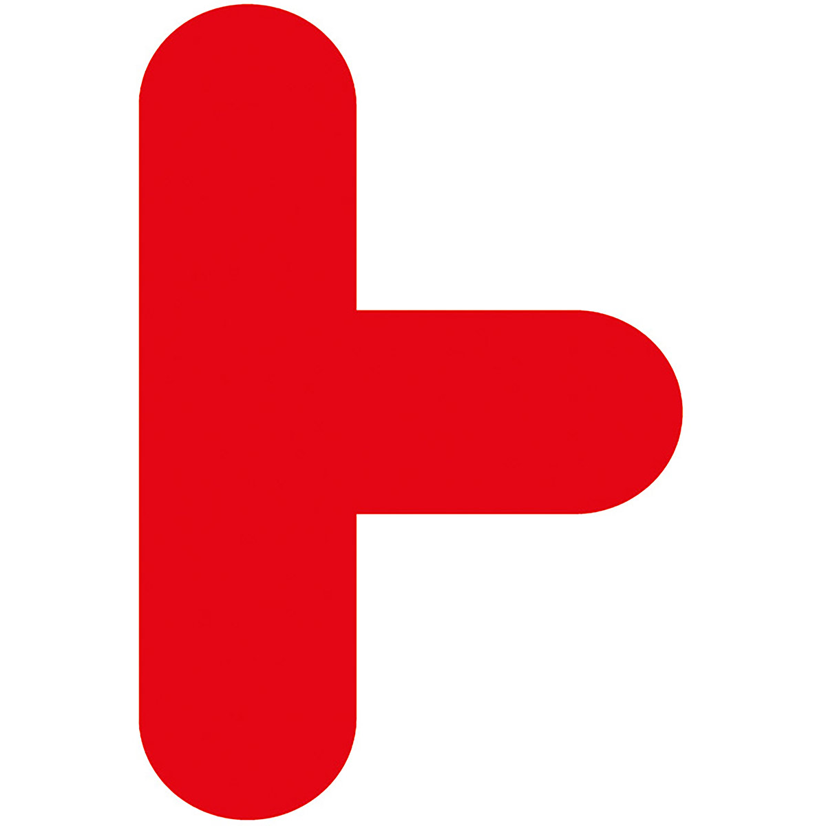 Red T Symbol Symbol Floor Graphic 300mm x 200mm (Pack of 10) | Spectrum ...