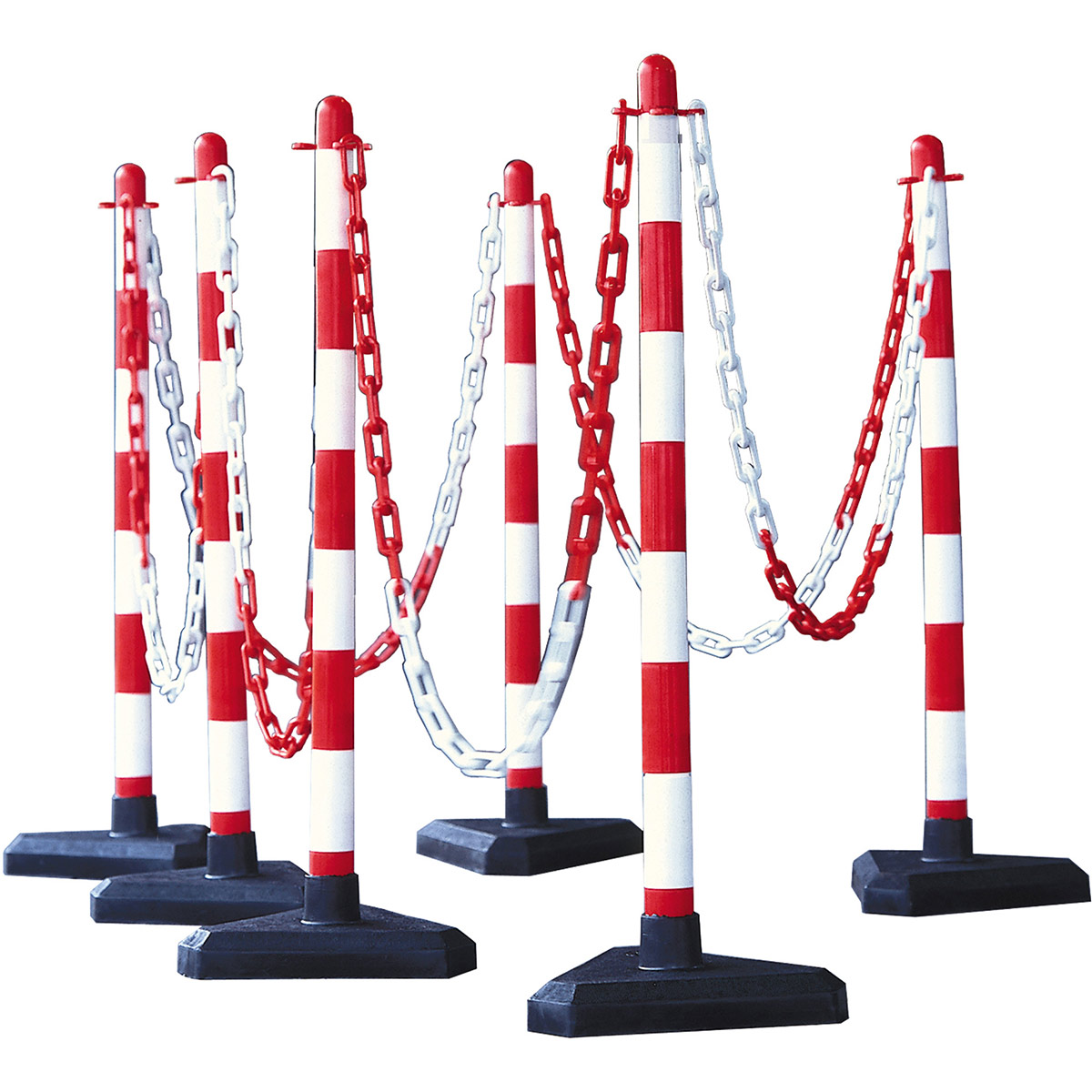 GUARDA Red/White Chain Post with Heavyweight Base Set | Traffic-Line ...