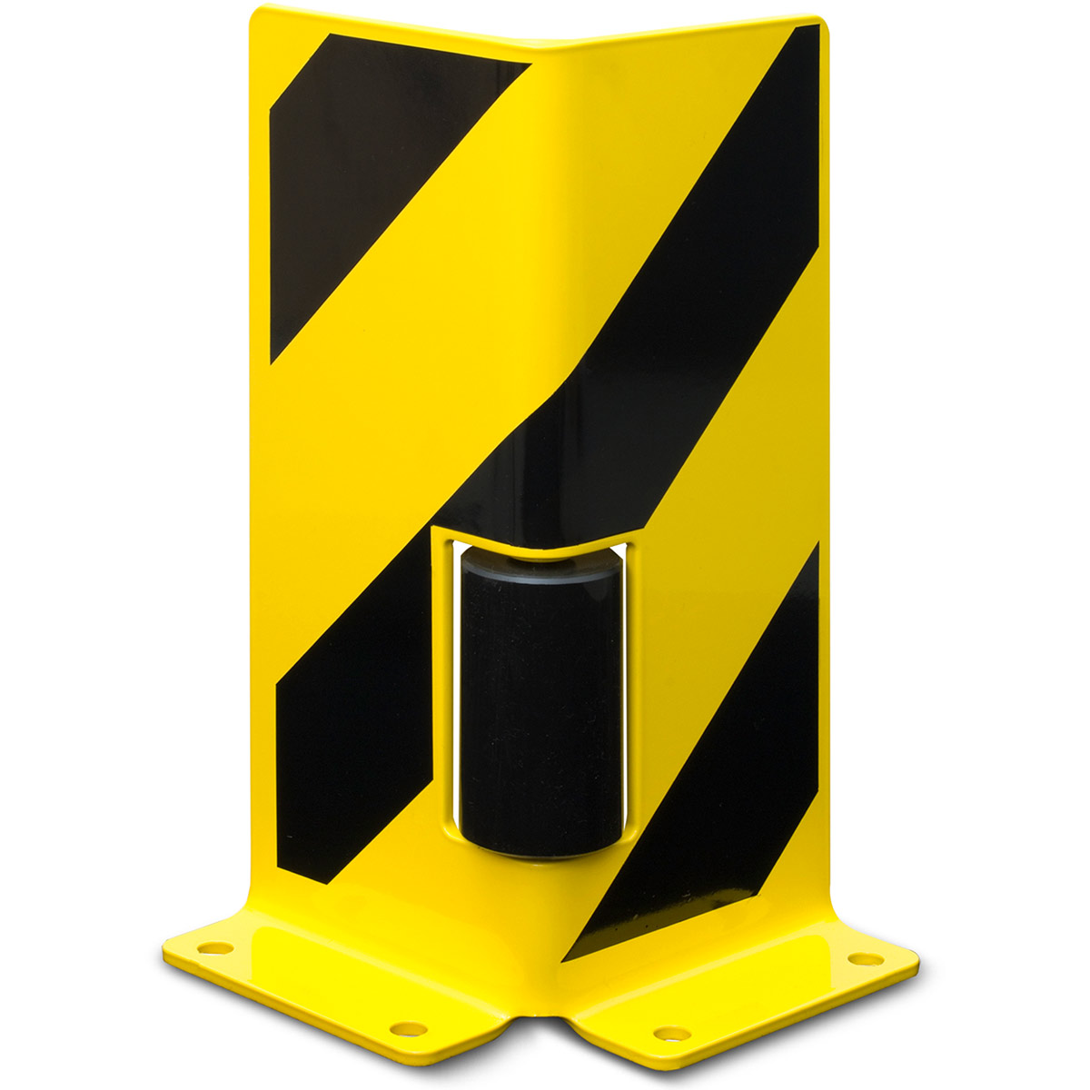 BLACK BULL Yellow/Black Right-Angle Racking Protector with Guide Roller ...