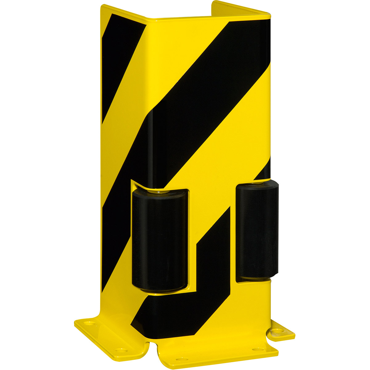 BLACK BULL Yellow/Black U-Shaped Racking Protector with Guide Roller ...