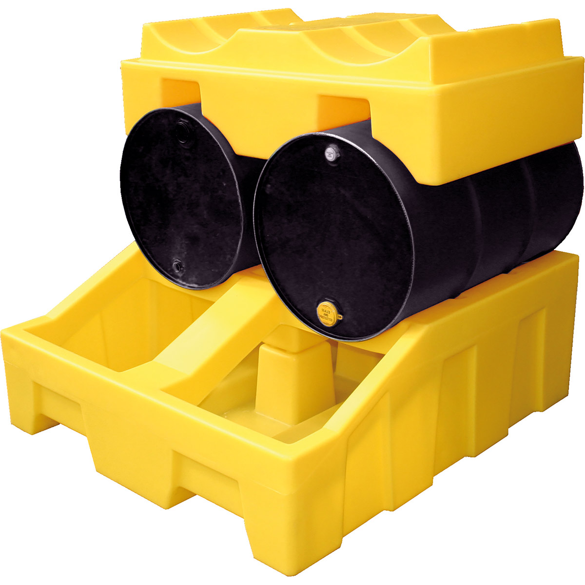 Ecotek Two-Drum Horizontal Stacking Unit Divider | Ecospill | Drum Rack ...