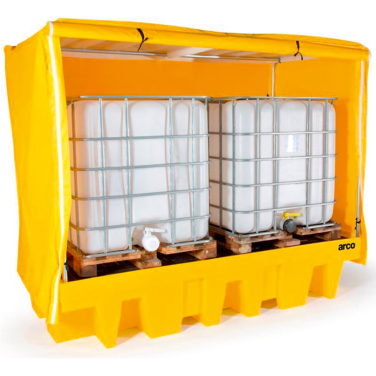 Ecotek Covered Double-IBC Spill Pallet | Ecospill | IBC Storage | Arco