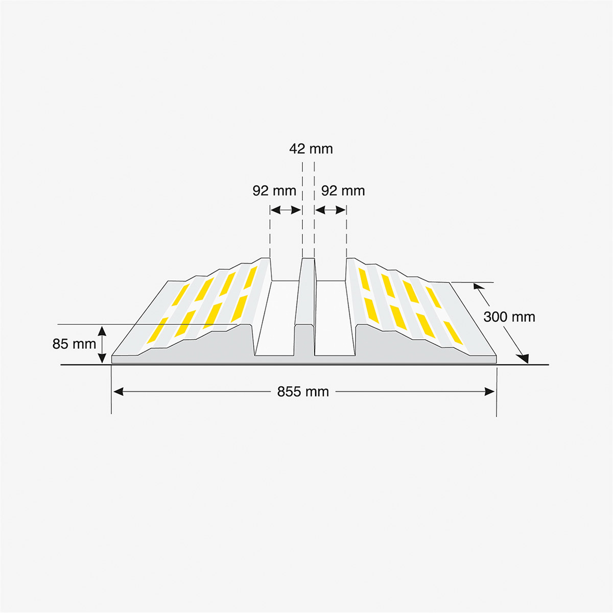 TRAFFIC-LINE Two-Channel Hose/Cable Protection Ramp | Traffic-Line ...