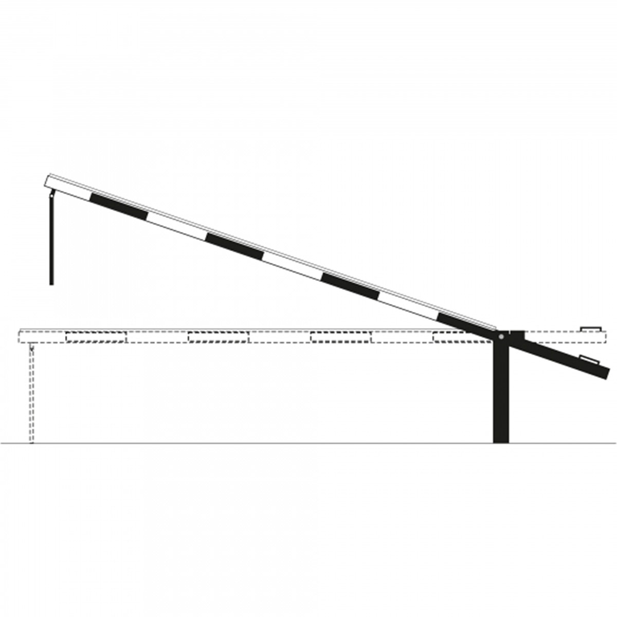 COMPACT Red/White 6m Swing-Strut Counterweight Boom Barrier | Traffic ...